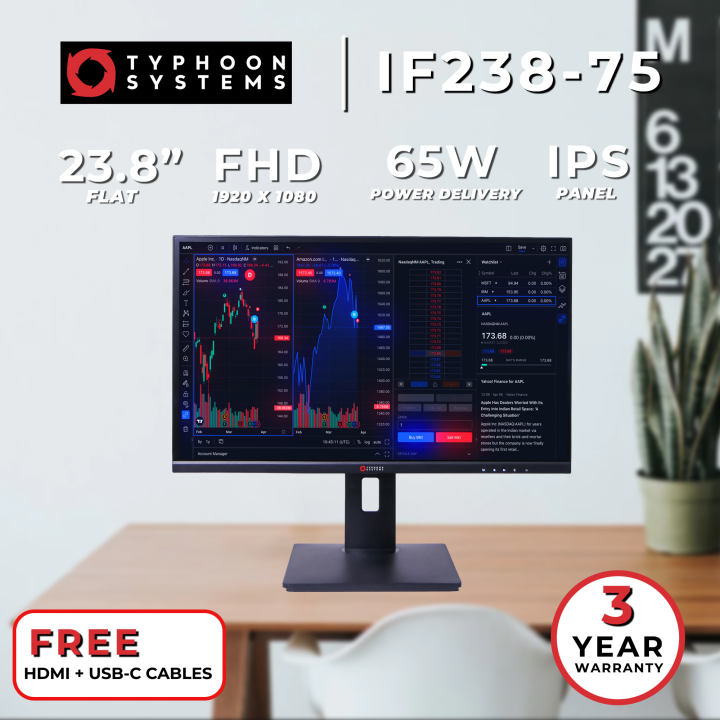 [READY STOCK] Typhoon Display 24 USB-C Monitor IF238-75 (1080P IPS ...