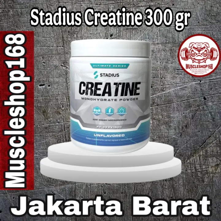 Stadius Creatine Monohydrate 300 Gram 60 Porsi 200 Mesh Micronized Ultimate Series Buatan di USA ...