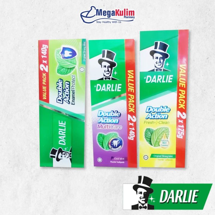 Darlie Double Action Toothpaste Twin Pack (Enamel Protect / Multicare ...