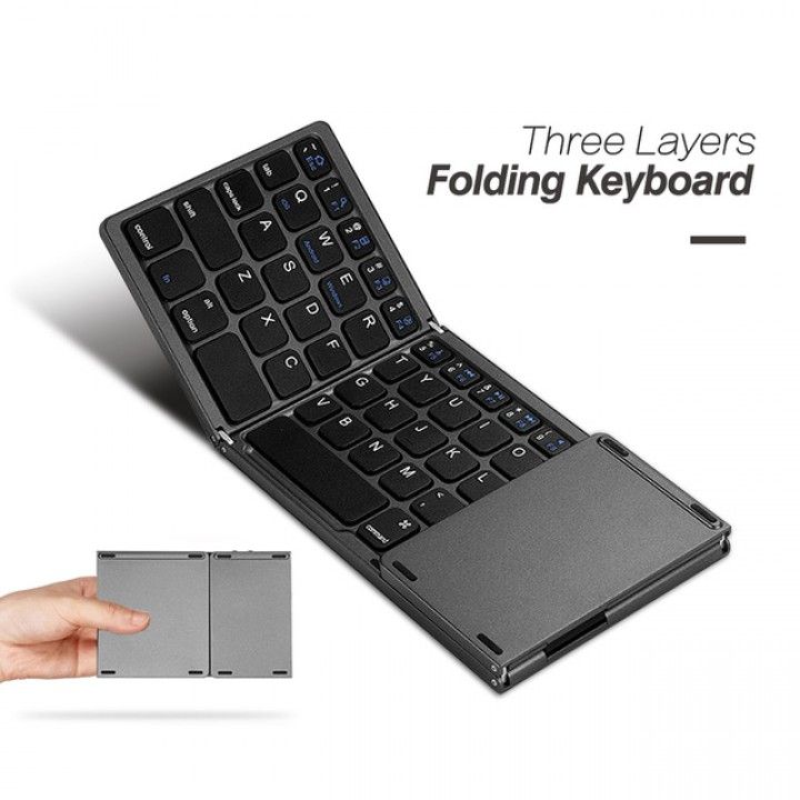 Mini Foldable Bluetooth Keyboard Touchpad For WINS Android IOS - B033 ...