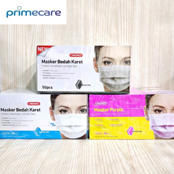 Masker Earloop ONEMED 3PLY / Masker ONEMED Karet / Masker Earloop ...