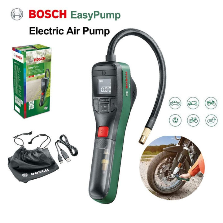 BOSCH Easy Pump ไร้สายปั๊มลมไฟฟ้า Inflators 3.6V USB ชาร์จมินิคอมเพรสเซอร์ EasyPump ปั๊มลมไฟฟ้า ...