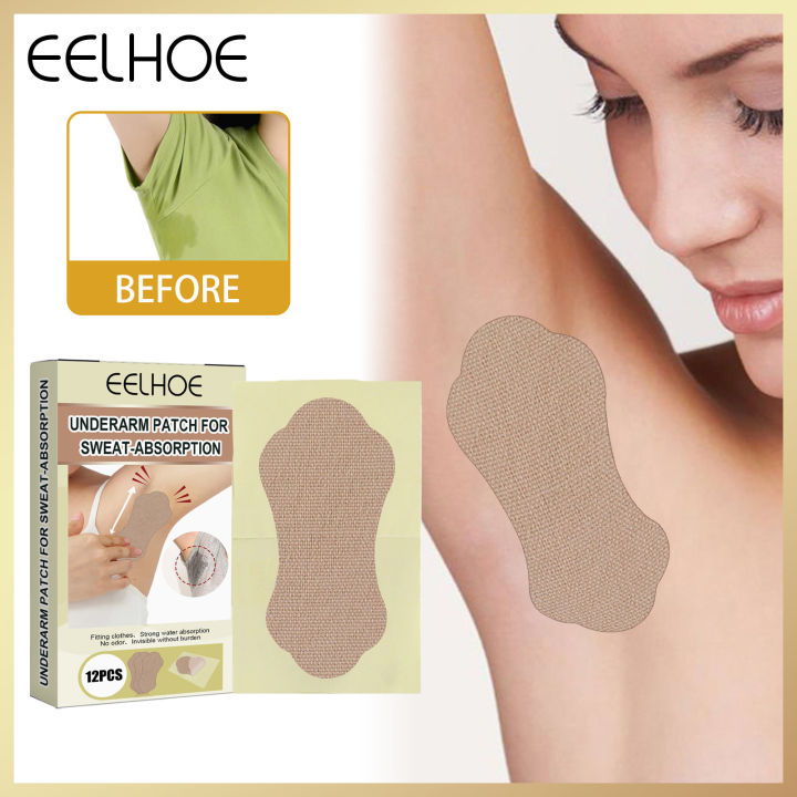 Eelhoe Underarm Sweat Pads Washable Armpit Sweat Absorbing Guards Dress ...