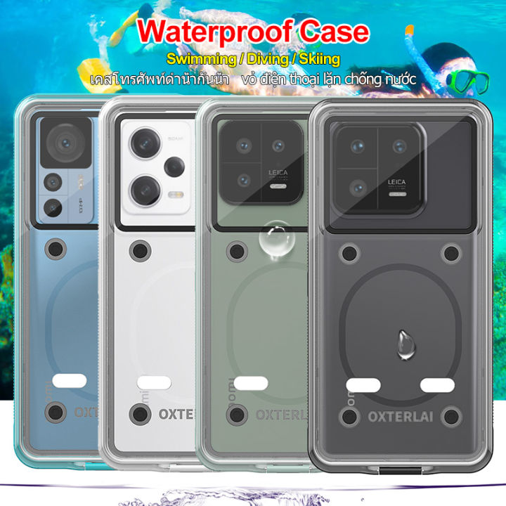 Waterproof Case for Xiaomi 13 Pro 12T 12x 12s 12 Lite Redmi Note 12 ...
