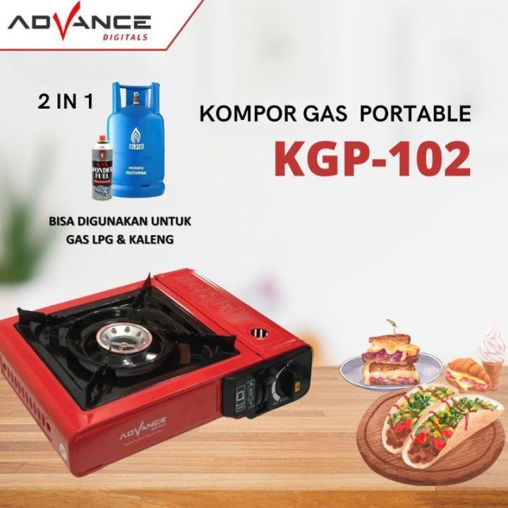 ADVANCE Kompor Gas Portable 2 Fungsi LPG / Gas Kaleng KGP 102 | Lazada ...