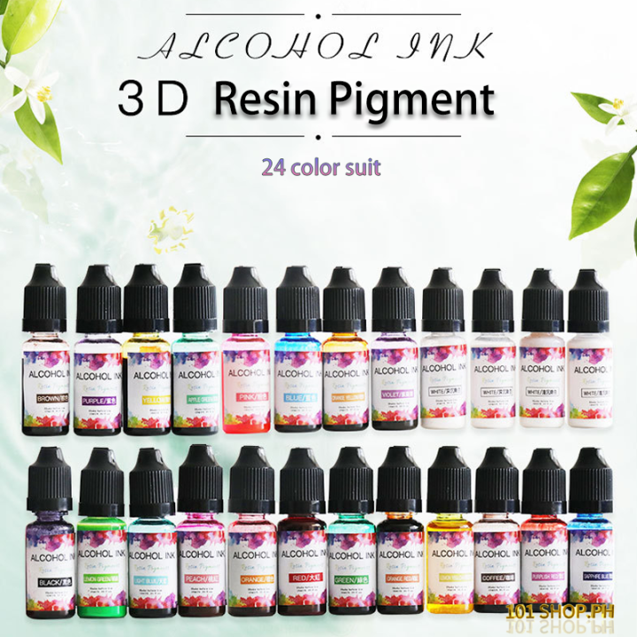 24 COLOR ALCOHOL INK RESIN PIGMENT HALO EFFECT SET | Lazada PH