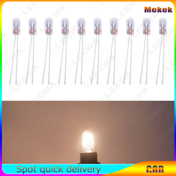 Mekek ไฟแผงหน้าปัดรถยนต์ T3หลอดฮาโลเจนในรถ12V 30ma 10ชิ้น,กระจกโปร่งแสง ...
