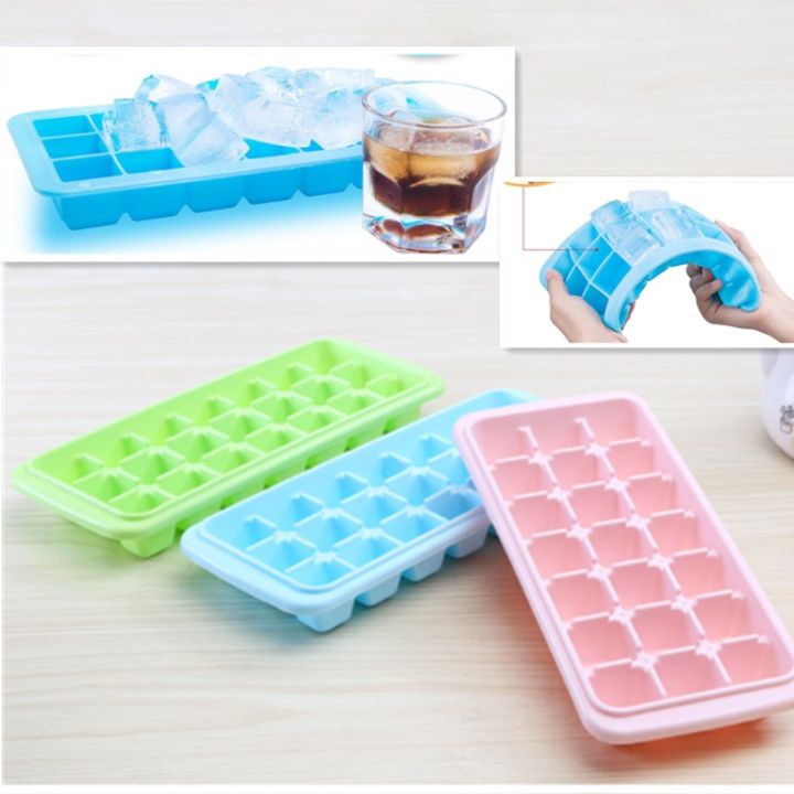 Plastic Ice cube tray 21 grid Freezer Maker Kitchen lucky2 | Lazada PH