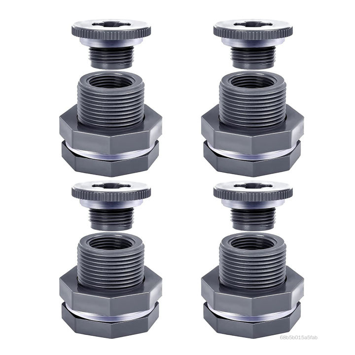 3/4 Inch Bulkhead Fitting with Plugs Thick Seal PVC Water Tank ...