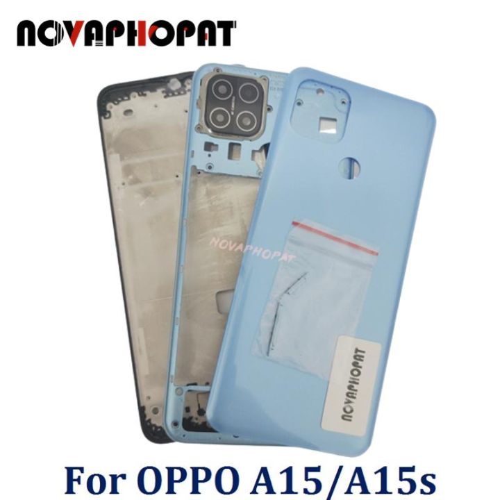 Novaphopat For OPPO A15 / A15s / A35 Battery Door Cover Rear Case Back ...