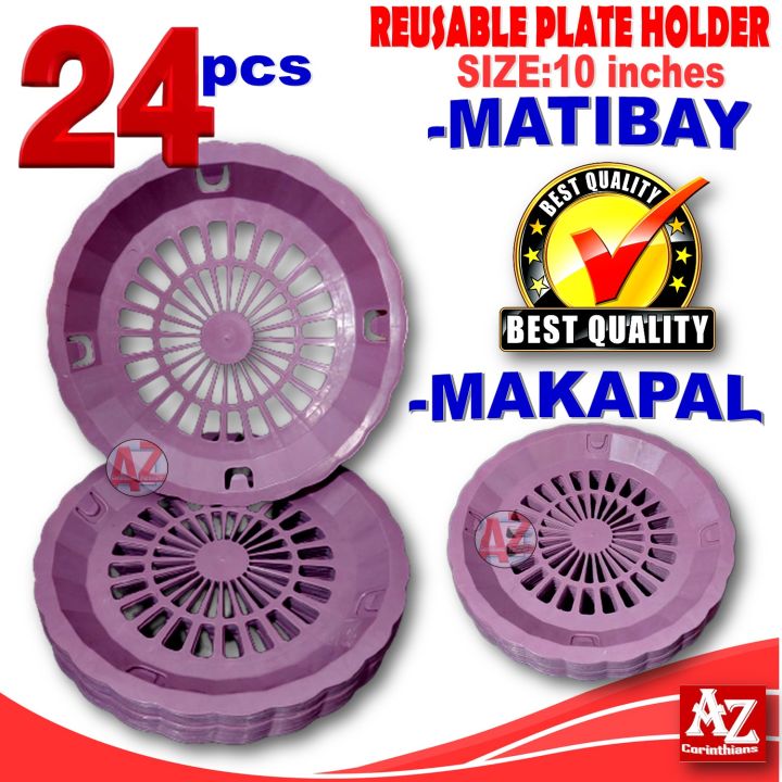 24 pcs-Paper Plate Holder-Reusable (MATIBAY , MAKAPAL) | Lazada PH