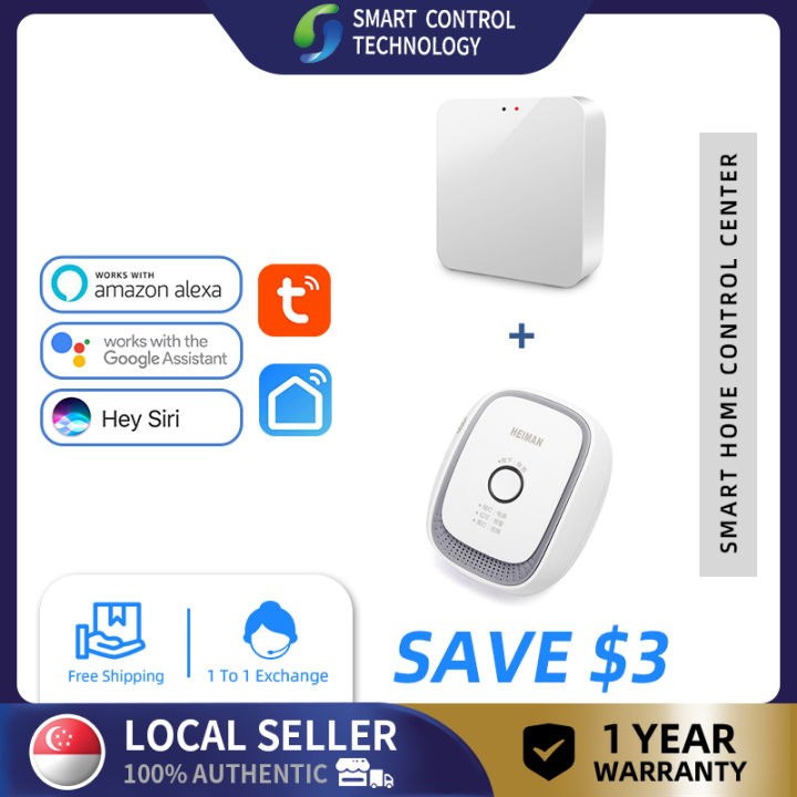 SCT Smart Home Set Zigbee Gateway + Smart Gas Leakage Fire Security ...