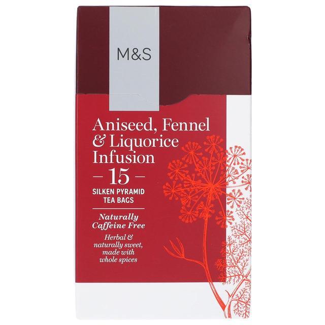 M&S Aniseed, Fennel & Liquorice Infusion 15 Silken Pyramid Teabags - 37 ...