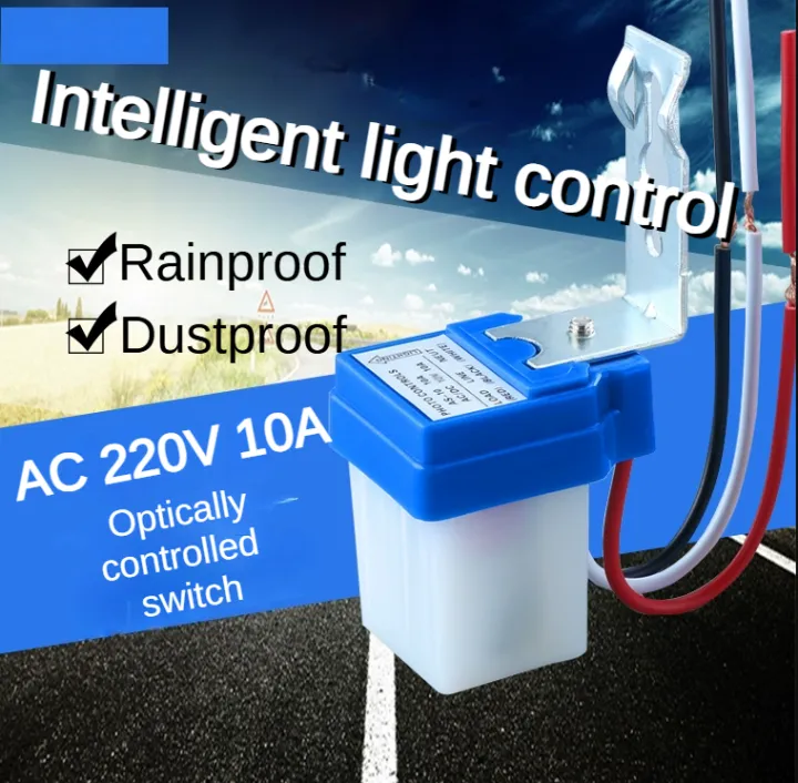 Photocell AC 220V 10A Lampu Sensor Photo Switch Automatic On Off Street ...