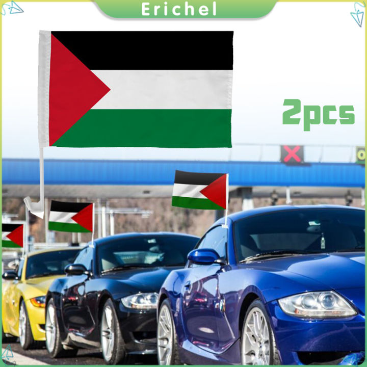 2Pcs Bendera Mobil Palestina Ukuran 30x45cm Palestina Palestine Car Flag | Lazada Indonesia