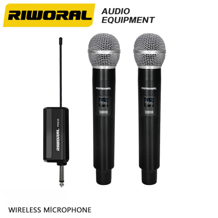 Wireless Microphone Rechargeable for Karaoke Videoke Mic Receiver 50m ...