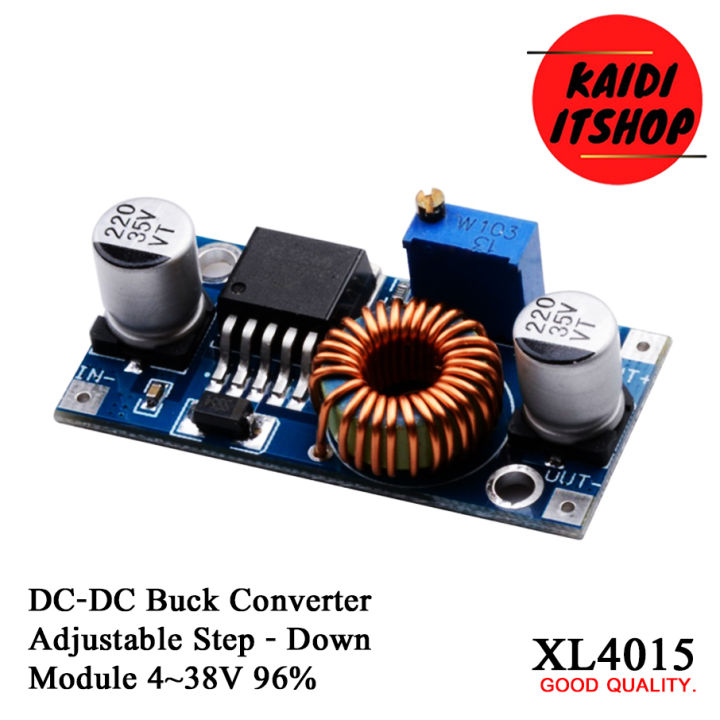 5A XL4015 DC-DC Buck Converter Adjustable Step-Down Module 4~38V 96% ...