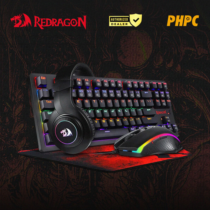 Redragon Peripheral Bundle (S113P-KN) 4-1 (Gaming Keyboard | Gaming ... Redragon Peripheral Bundle (S113P-KN) 4-1 (Gaming Keyboard | Gaming ...