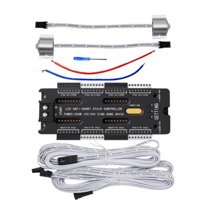 Stair LED Light Controller With Motion Sensor 32 Channels DC 12V 24V ...
