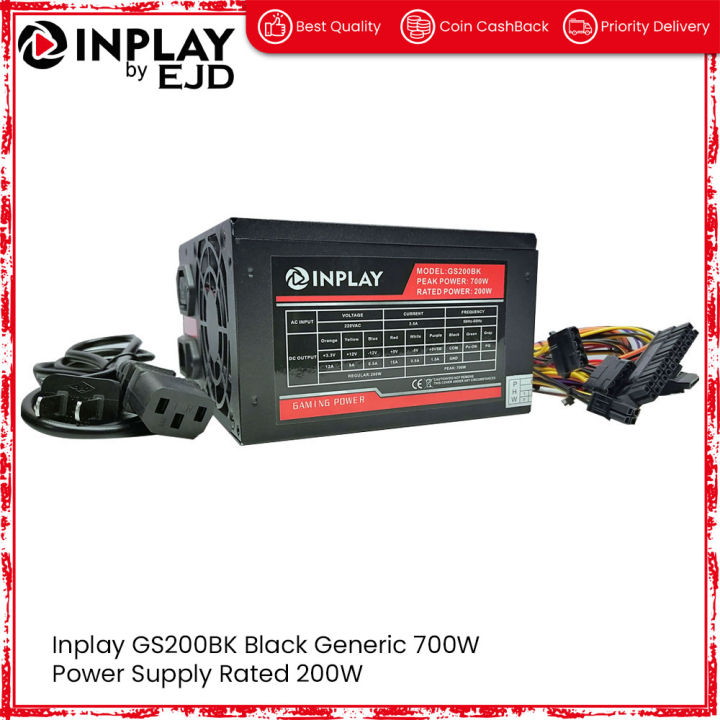 Inplay GS200BK | PSU Generic Power Supply 700W | Inplay by EJD | Lazada PH