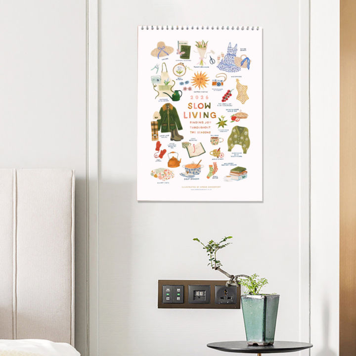 BOCO Bedroom Wall Calendar Daily Events Organizer 2026 Slow Living Wall ...