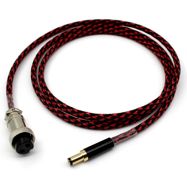 OCC Silver Plated DC Cable GX16-2 Pin to 5.5*2.1mm Pure copper Phono ...