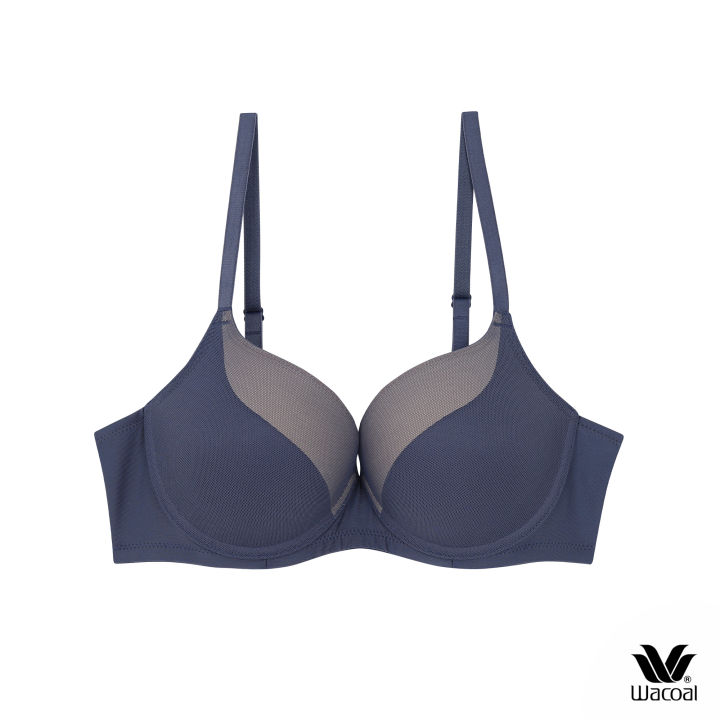 Wacoal Push Up Bra บราดันทรง รูปแบบมีโครง 3/4 Cup - WB5P31 สีน้ำเงิน (NG) | Lazada.co.th