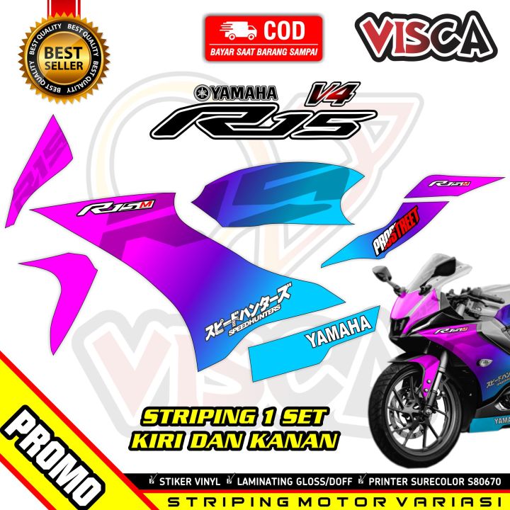 Striping R15 V4 Variasi - Stiker Motor Yamaha R15 V4 Desain Bunglon ...