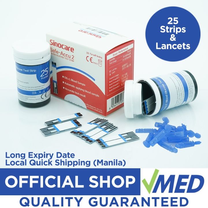 Accu 2 Blood Glucose Machine Strips 25Pcs. | Lazada PH