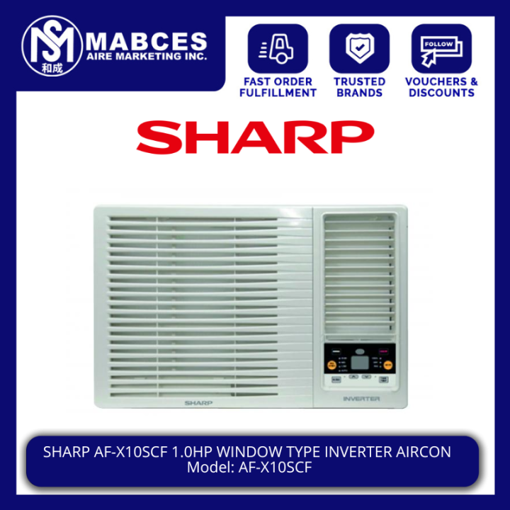 SHARP AF-XG10ZCF 1HP Window Type Inverter Aircon | Lazada PH