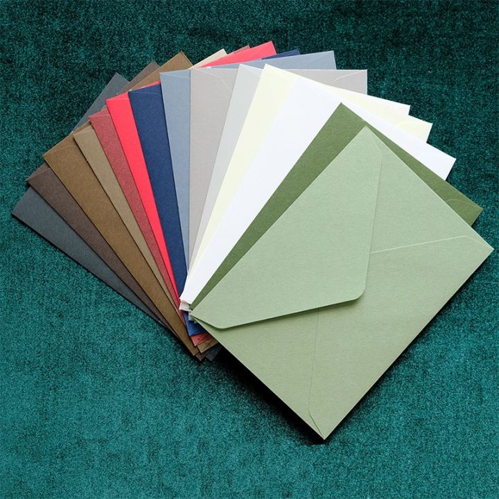 5 Pcs Retro Letter Envelope Set Simple Pure Color Literary Envelopes ...