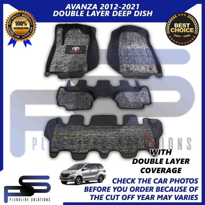 7D Double Layer Deep Dish Matting for Toyota Avanza 2012 2013 2014 2015 ...