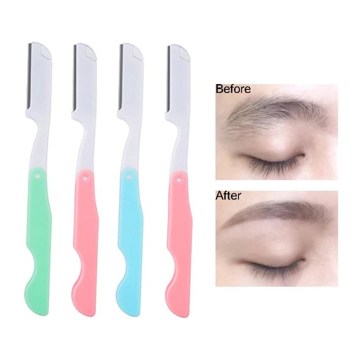 1/10pcs Portable Eyebrow Trimming Blade Folding Stainless Steel Blade ...