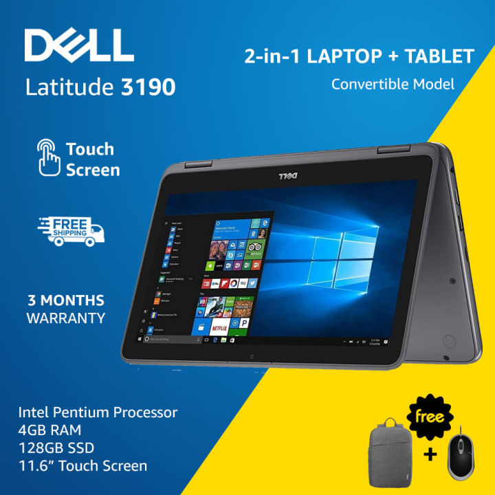 Dell Touch Laptop 2-in-1 Tablet+Laptop - 4GB RAM, 128GB SSD, MS Office ...