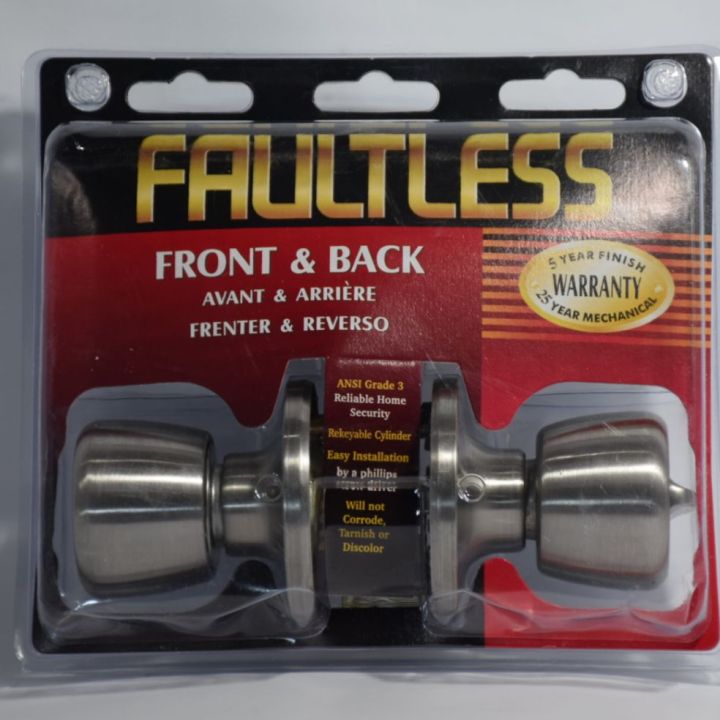 (FAULTLESS) Front and Back Door Knob | Lazada PH