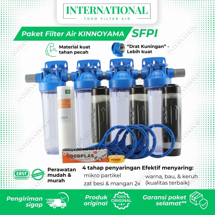 Paket Filter Air Sumur Tanah Zat Besi Tinggi 4 tahap / Penjernih Air ...