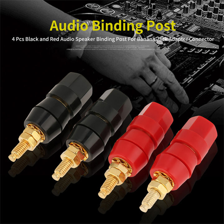 Audio Binding Post 4 Pcs Black and Red Speaker Connections Maximum for ...