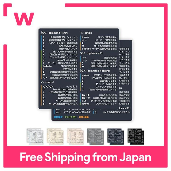 Mac Shortcut Key Sticker Japanese Quick Reference List Sticker ...