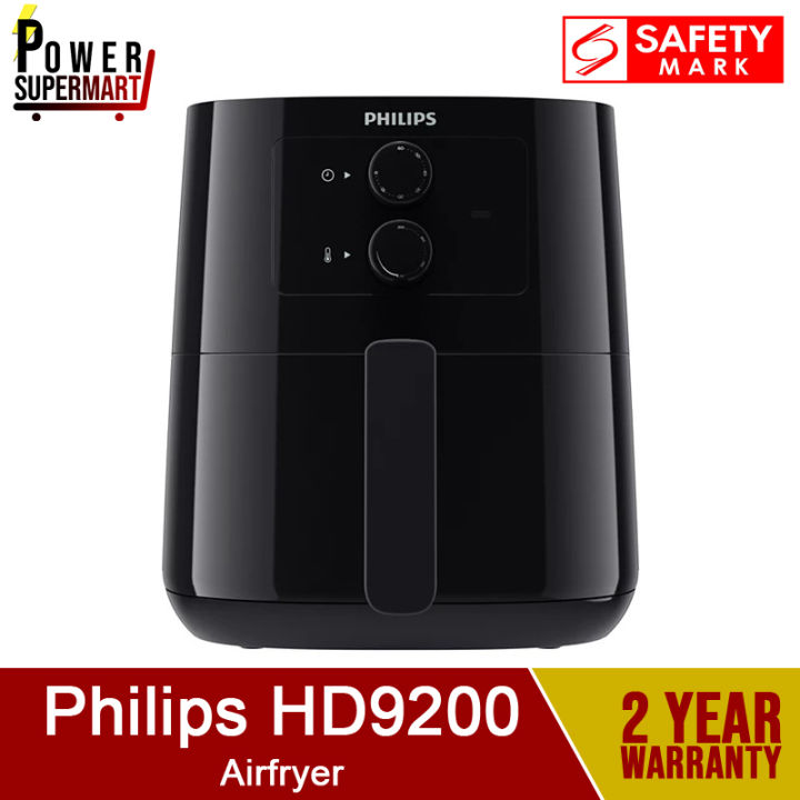 Philips HD9200 Essential Airfryer. Available in Black HD9200/91. Fry ...
