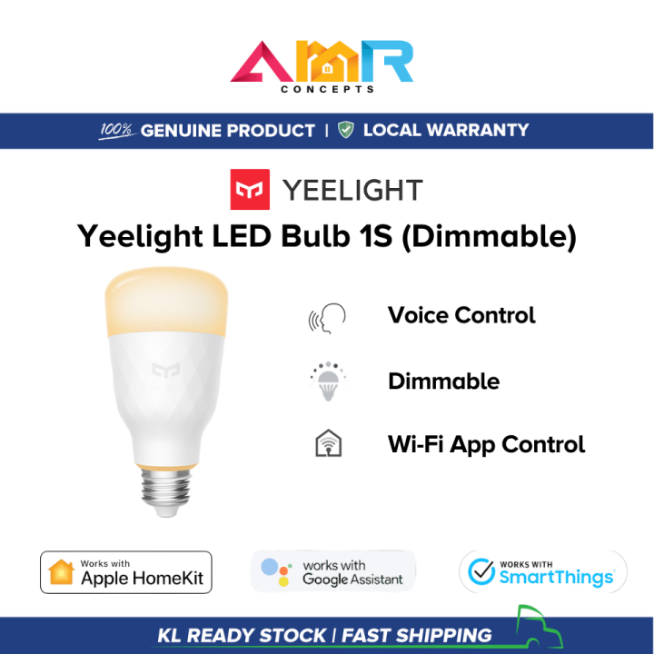 Yeelight Smart LED Bulb 1S Dimmable WiFi APP Control Warm White WiFi ...