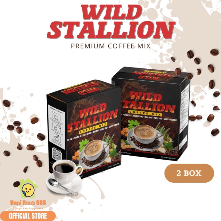 2 BOX WILD STALLION coffee WITH 20 Sachets COFFEE BOOST DRIVE HEALTH ...
