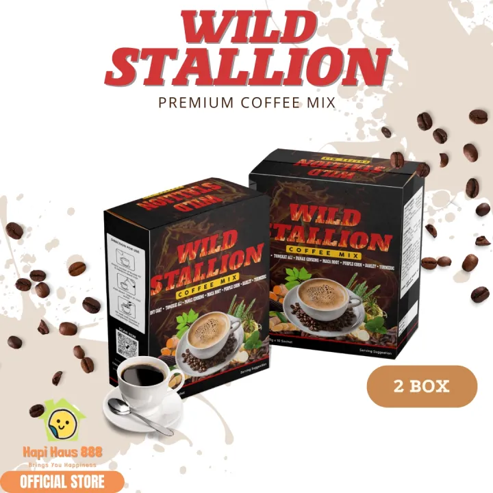 2 BOX WILD STALLION coffee WITH 20 Sachets COFFEE BOOST DRIVE HEALTH ...