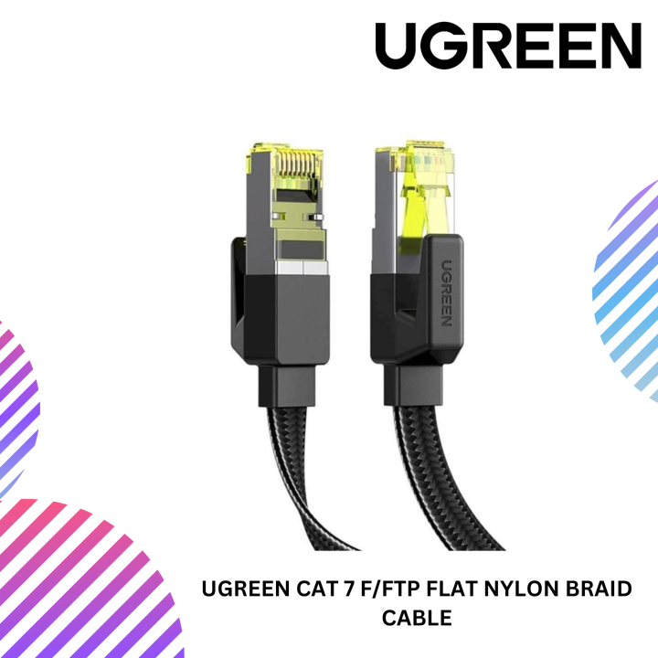 UGREEN CAT 7 F/FTP FLAT NYLON BRAID CABLE | Lazada