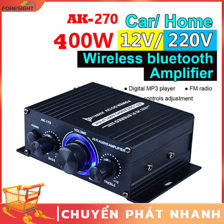 Bộ Khuếch Đại Mini Ak270 400W 12V Bộ Khuếch Đại Âm Thanh Stereo ...