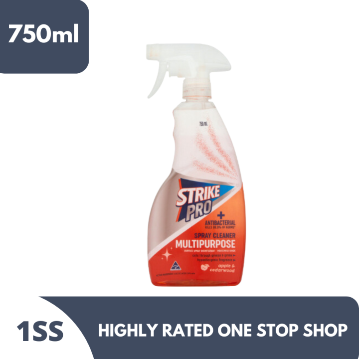 Strike Pro Antibacterial Multipurpose Cleaner, Apple & cedarwood 750ml ...