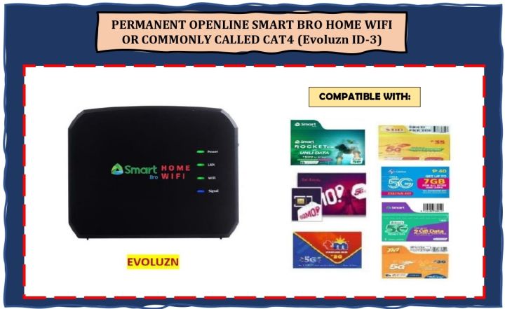 PERMANETNT OPENLINE FX-ID3 Smart bro Home Wifi (black) | Lazada PH