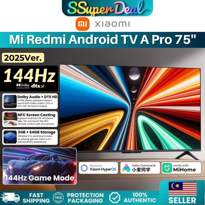 2025 Xiaomi Redmi Smart TV A Pro Series 75/65/55/50/43 inch 2025 Model ...