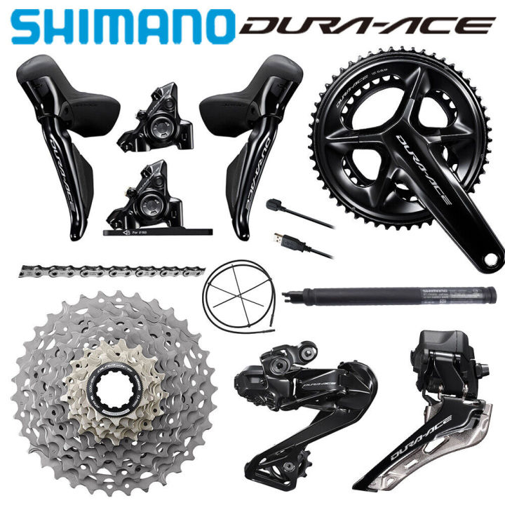 SHIMANO DURA-ACE Di2 R9270 Hydraulic Disc Brake Groupset 2x12 Speed Road Bike R9200 Crankset ...