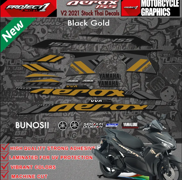 Aerox 155 V2 stock decal 2021 released laminated sticker | Lazada PH