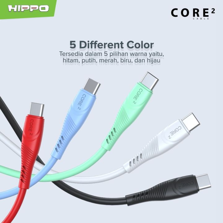Hippo Kabel Data Core2 100 CM Micro Type C Data Cable Charger USB ...